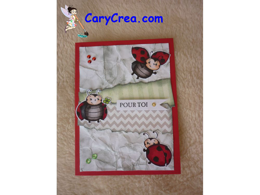 CaryCrea - Carte - Carte Coccinelles